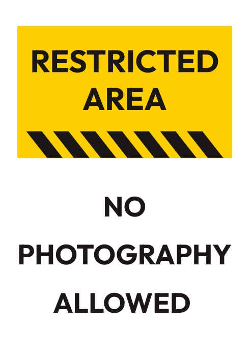 Copy of Restricted area sign no photography allowed | PosterMyWall