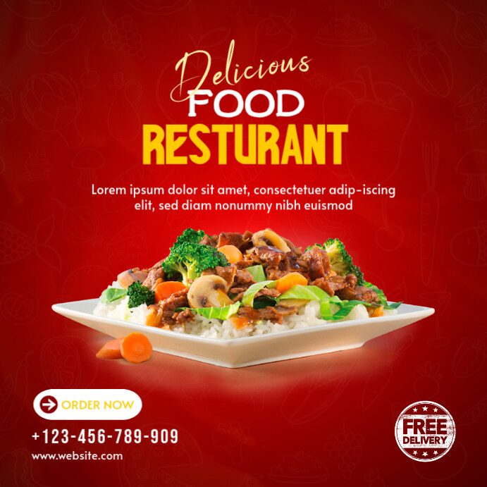Resturant Poster Template | PosterMyWall