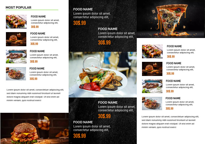 Resturent Food Menu Template | PosterMyWall