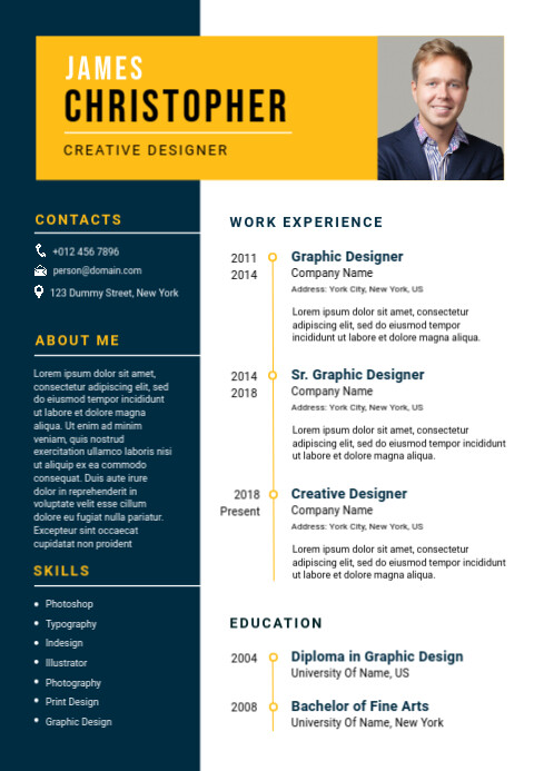 Resume Design Template | PosterMyWall