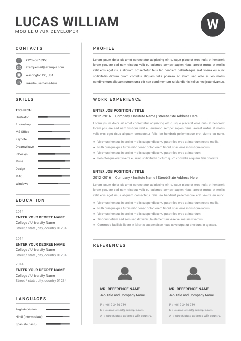 Copy of Resume Template / CV Template | PosterMyWall