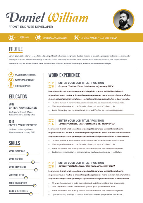 Resume Template | PosterMyWall