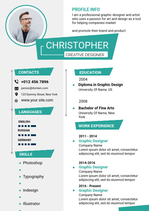 Resume Template | PosterMyWall