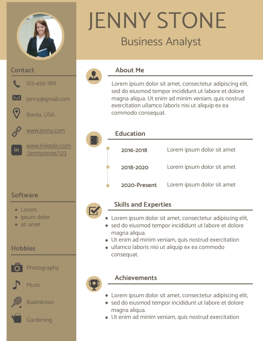 Resume Template | PosterMyWall