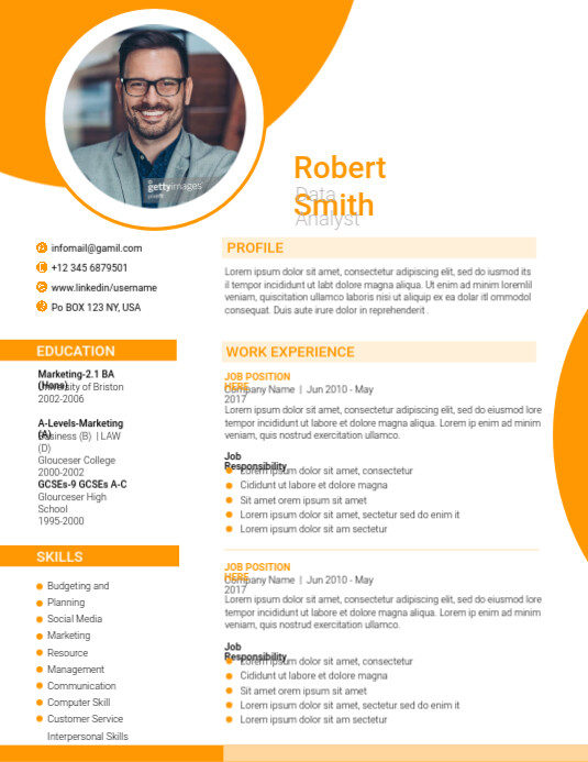 Copy of Resume Template | PosterMyWall