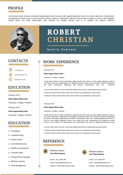 Resume With Photo Template | PosterMyWall