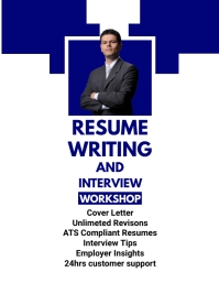 Modern Resume Writing Workshop Flyer Template | PosterMyWall