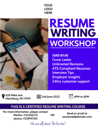 Resume Writing Workshop Flyer Template | PosterMyWall