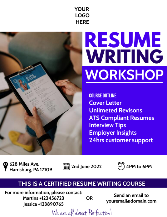 Resume Writing Workshop Flye Template | PosterMyWall