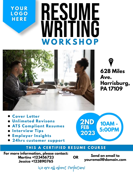 Resume Writing Workshop Flyer 2023 Template | PosterMyWall