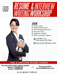 Professional Resume Writing Workshop Flyer Template | PosterMyWall