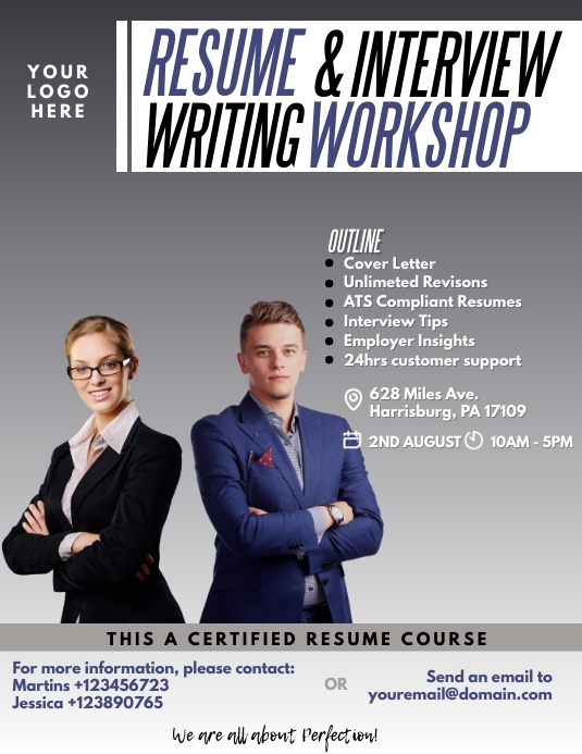 Plantilla de Resume Writing Workshop Flyer | PosterMyWall