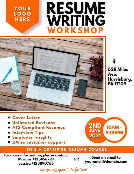 Resume Writing Workshop Flyer Template | PosterMyWall