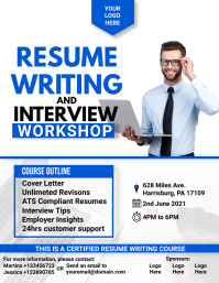 Modern Resume Writing Workshop Flyer Template | PosterMyWall