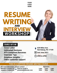 Resume Writing Workshop Flyer Template | PosterMyWall