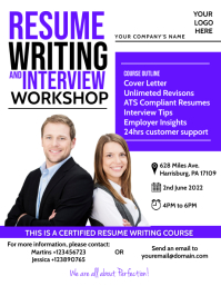 Vibrant Resume Writing Workshop Flyer Template | PosterMyWall