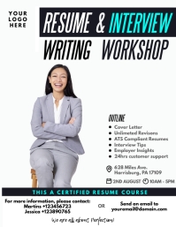 Modern Resume Writing Workshop Flyer Template | PosterMyWall