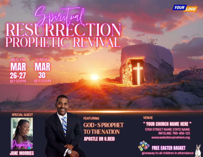 Copy of Resurrection and Revival Church Flyer | PosterMyWall
