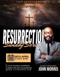 Resurrection church flyer Template | PosterMyWall