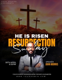 resurrection church service Template | PosterMyWall