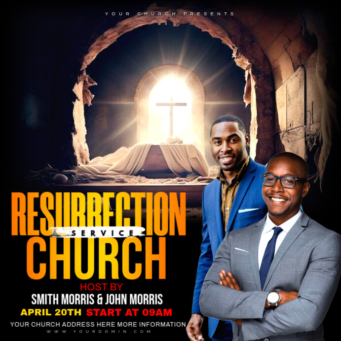 Copy of Resurrection Church service | PosterMyWall