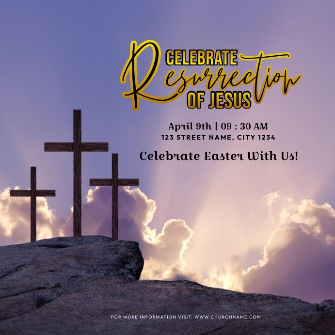 Resurrection of Jesus Template | PosterMyWall