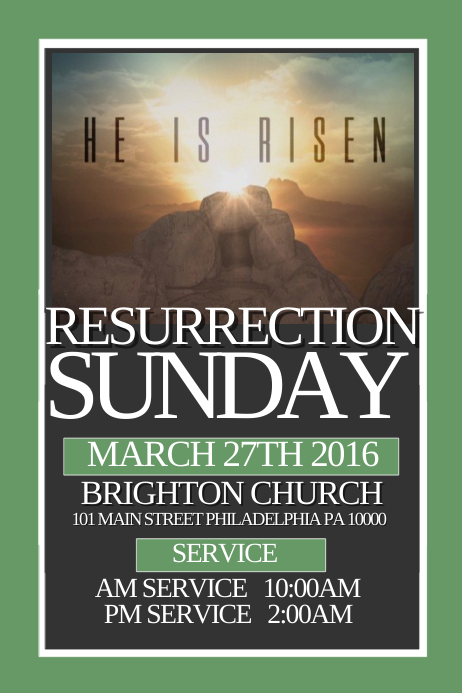 Resurrection Template | PosterMyWall