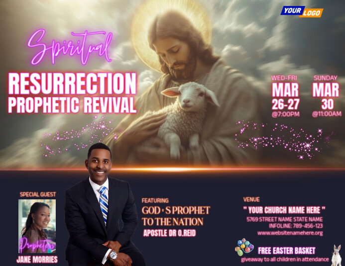 Resurrection Revival Church Event Flyer Template | PosterMyWall