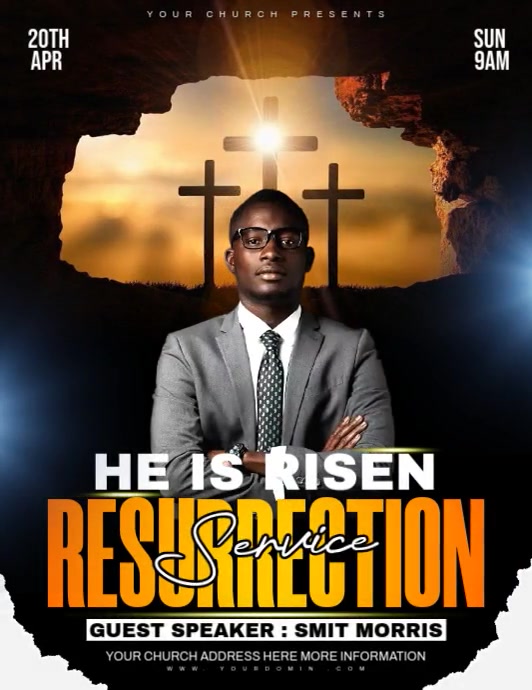 Resurrection service Template | PosterMyWall