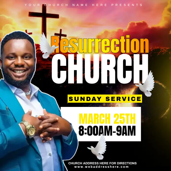 Copy of resurrection service | PosterMyWall