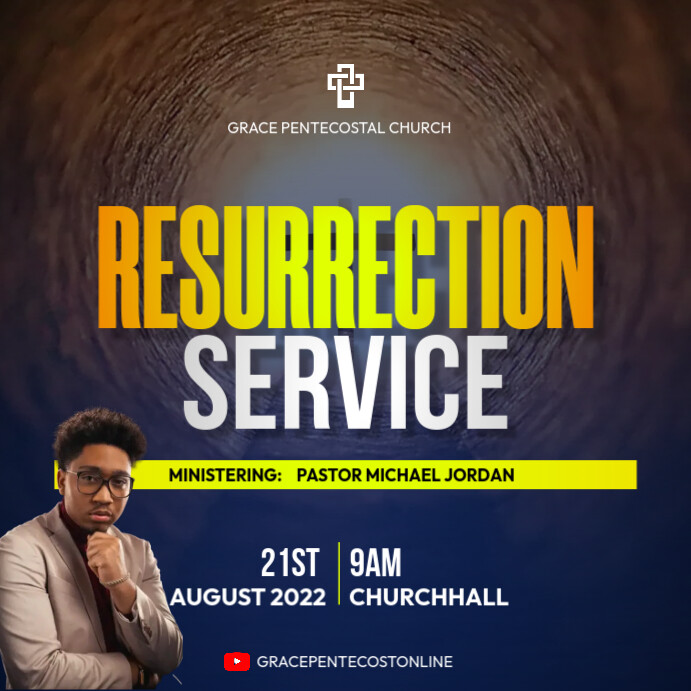 resurrection service Template | PosterMyWall