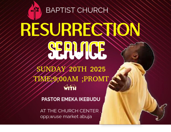 Copy of RESURRECTION SERVICE | PosterMyWall