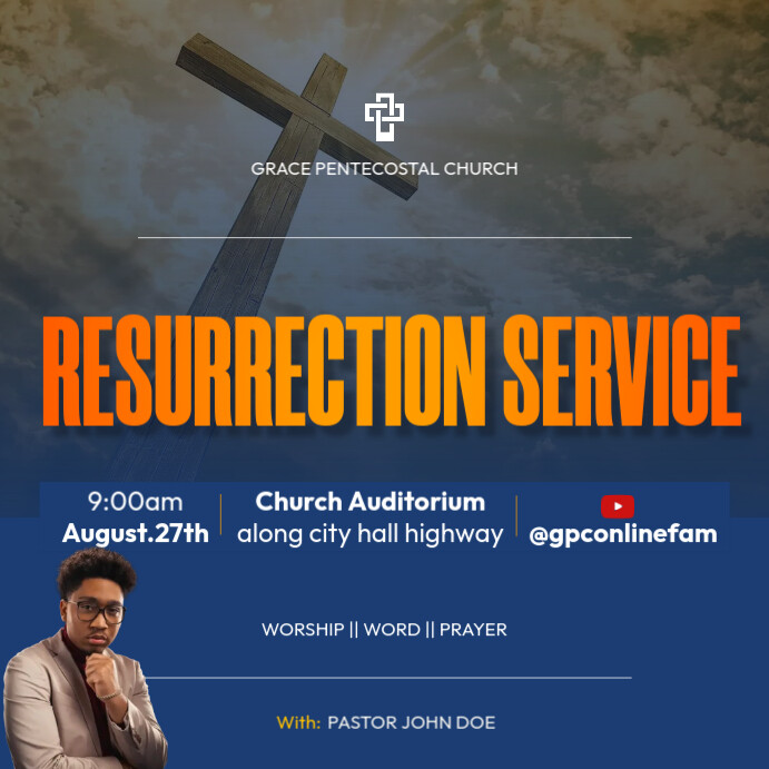 Copy of resurrection service | PosterMyWall