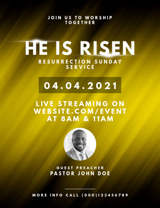 Copy of Resurrection sunday church flyer | PosterMyWall