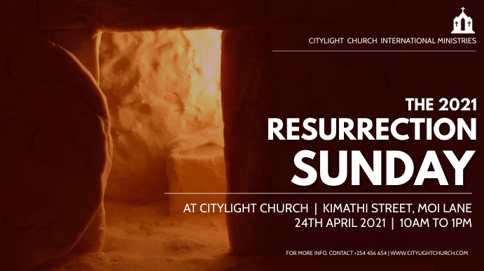 RESURRECTION SUNDAY church flyer Template | PosterMyWall