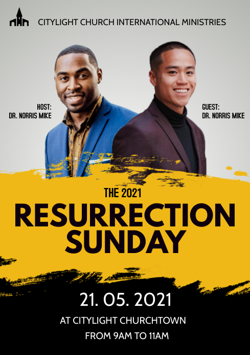 RESURRECTION SUNDAY church flyer Template | PosterMyWall
