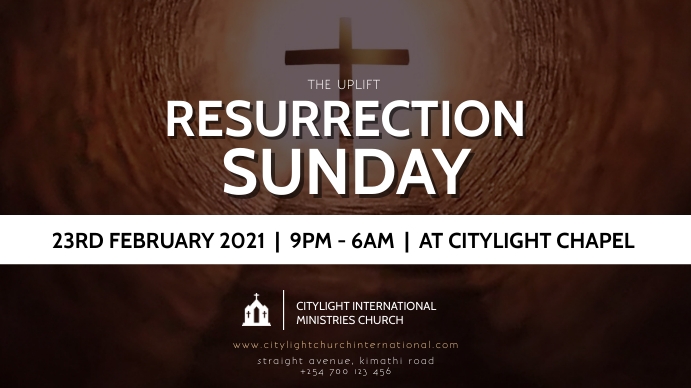 RESURRECTION SUNDAY CHURCH flyer Template | PosterMyWall
