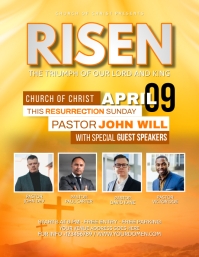 RESURRECTION SUNDAY CHURCH SERVICE Template | PosterMyWall