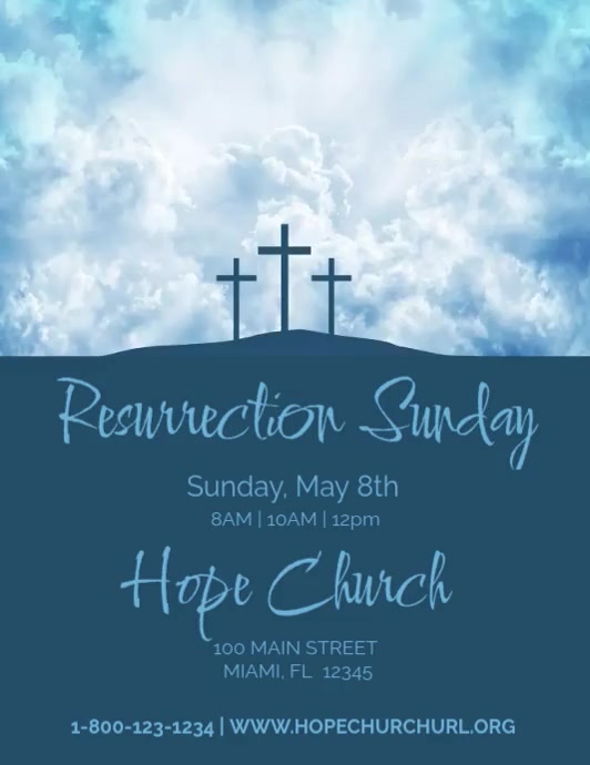 Plantilla de Del Domingo de Resurrección | PosterMyWall