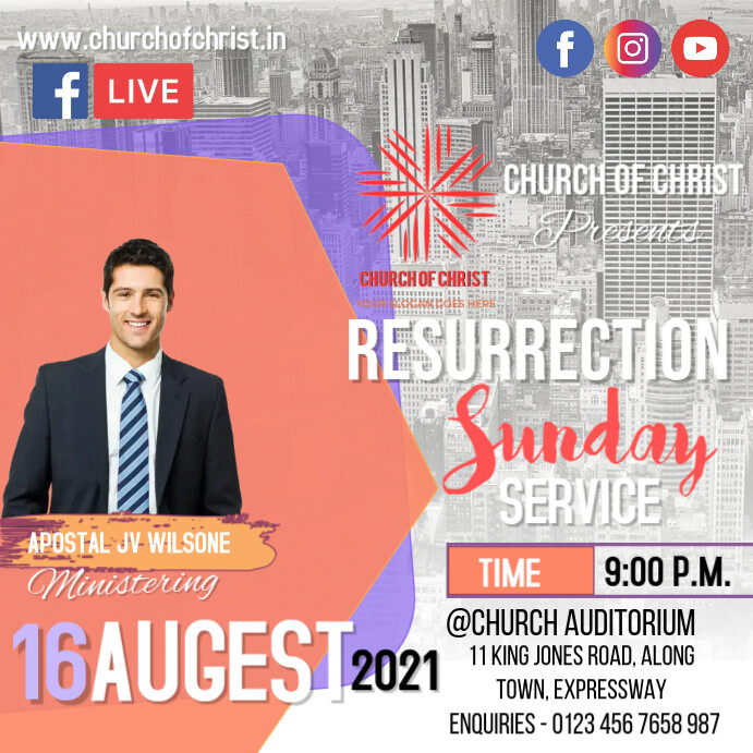 Resurrection sunday Template | PosterMyWall