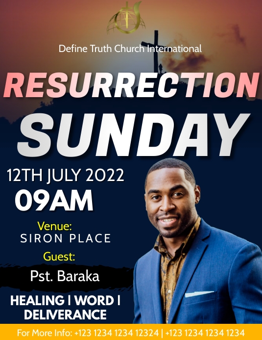 Copy of Resurrection Sunday | PosterMyWall