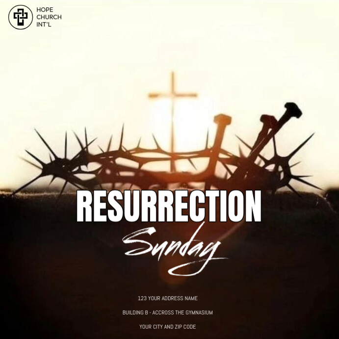 resurrection sunday Template | PosterMyWall