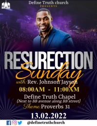 Resurrection church flyer Template | PosterMyWall