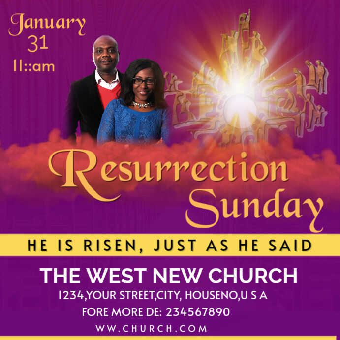 Resurrection Sunday Template | PosterMyWall