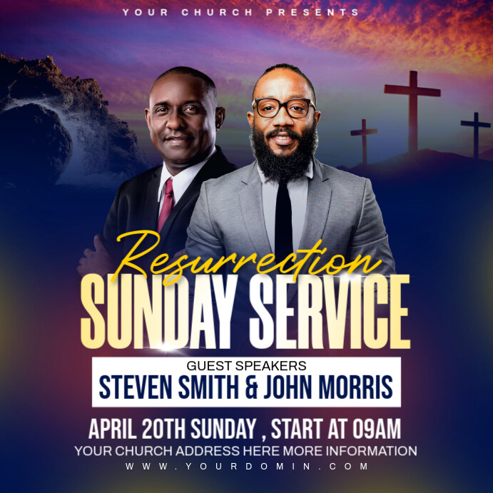 Resurrection sunday Template | PosterMyWall