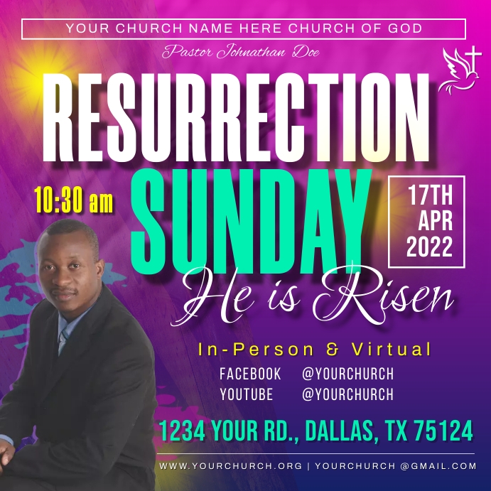 Resurrection Sunday Template | PosterMyWall