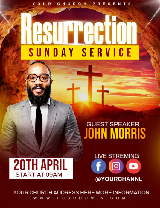 resurrection sunday Template | PosterMyWall