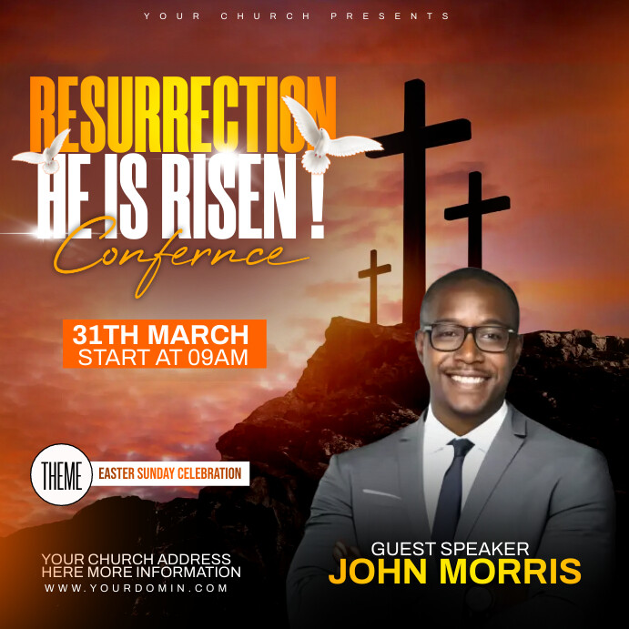 Resurrection Sunday Template | PosterMyWall