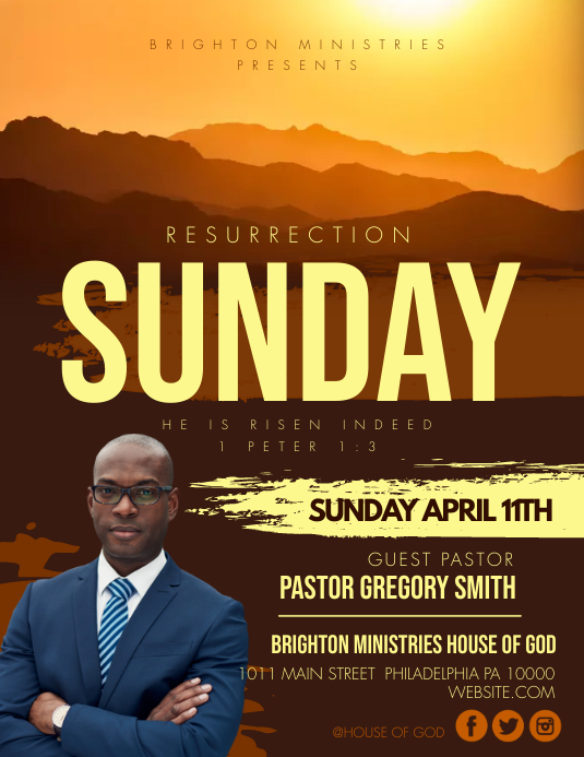 RESURRECTION SUNDAY Template | PosterMyWall