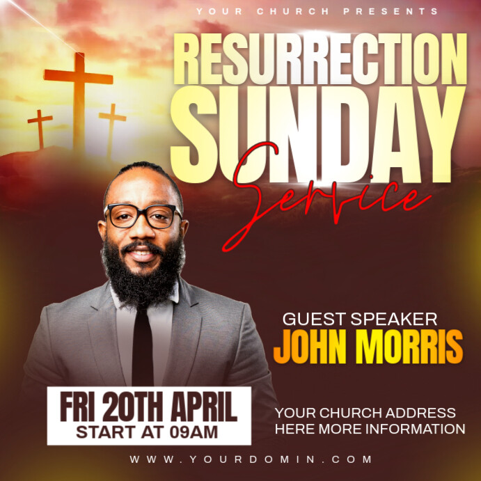 resurrection sunday Template | PosterMyWall